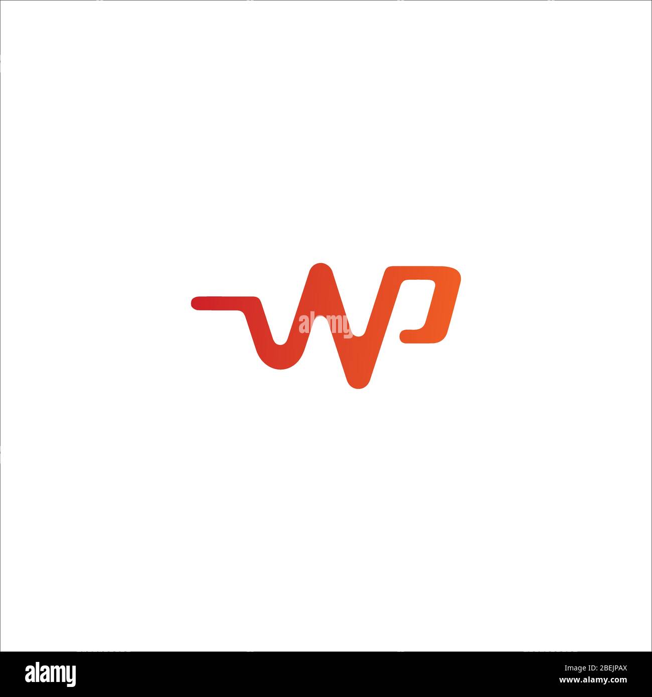 Initial letter wp logo or pw logo vector design templates Stock Vector ...