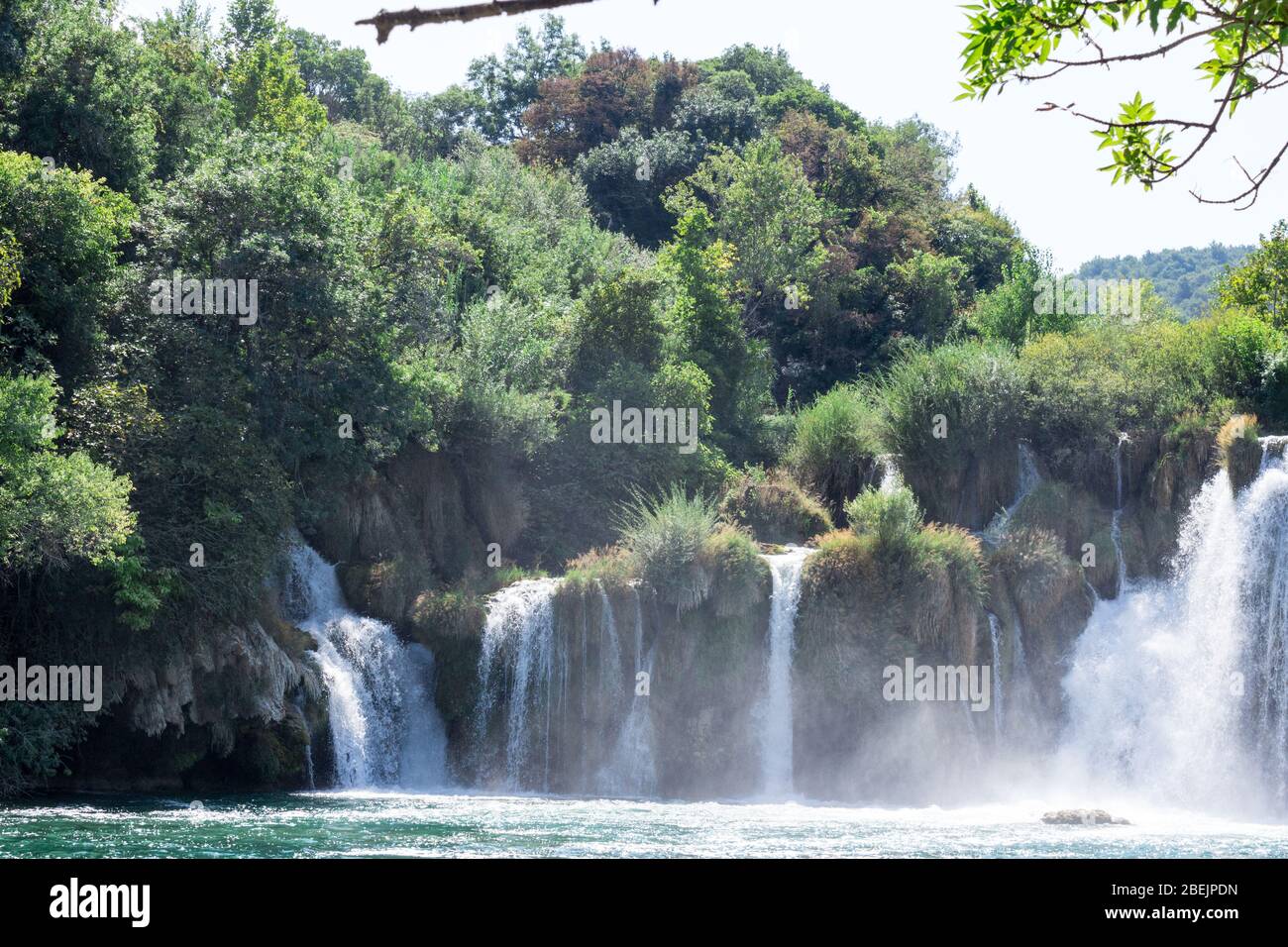 Breathtaking view Waterfalls of Krka National Park, Sunny day, summer ...