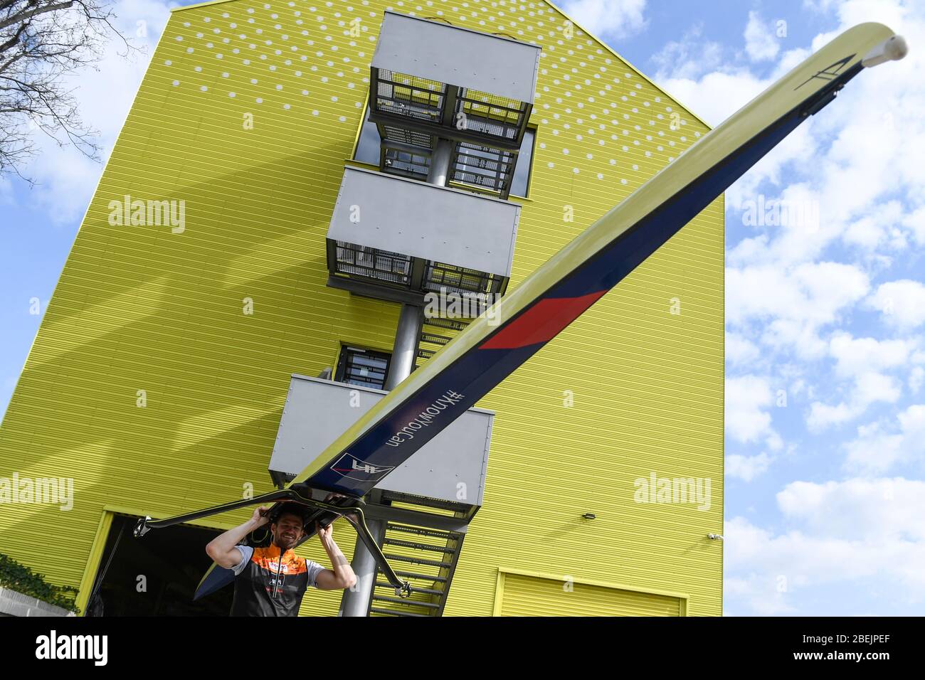 Prague, Czech Republic. 10th Apr, 2020. Czech rower Ondrej Synek comes ...
