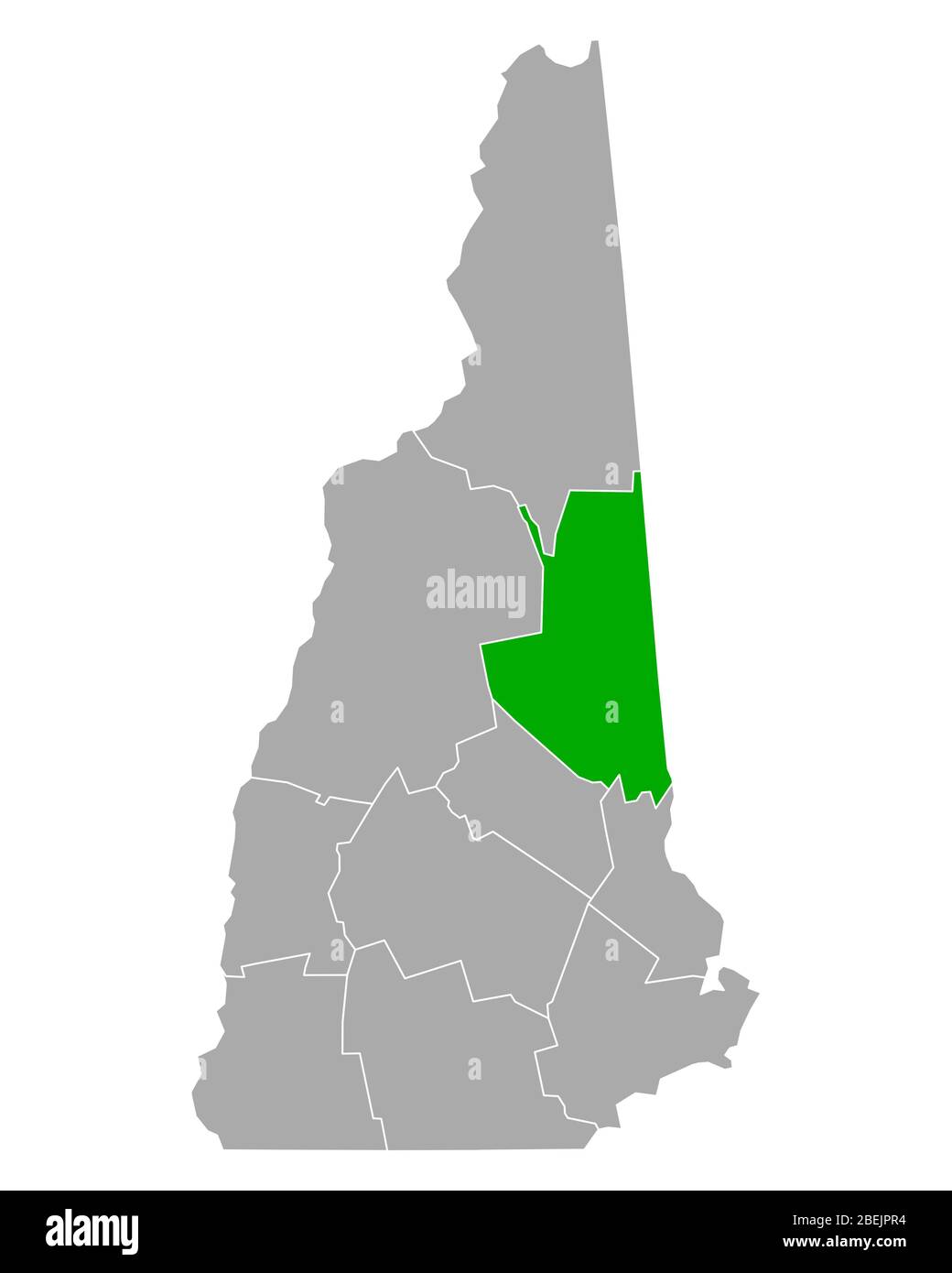 Map of Carroll in New Hampshire Stock Photo - Alamy
