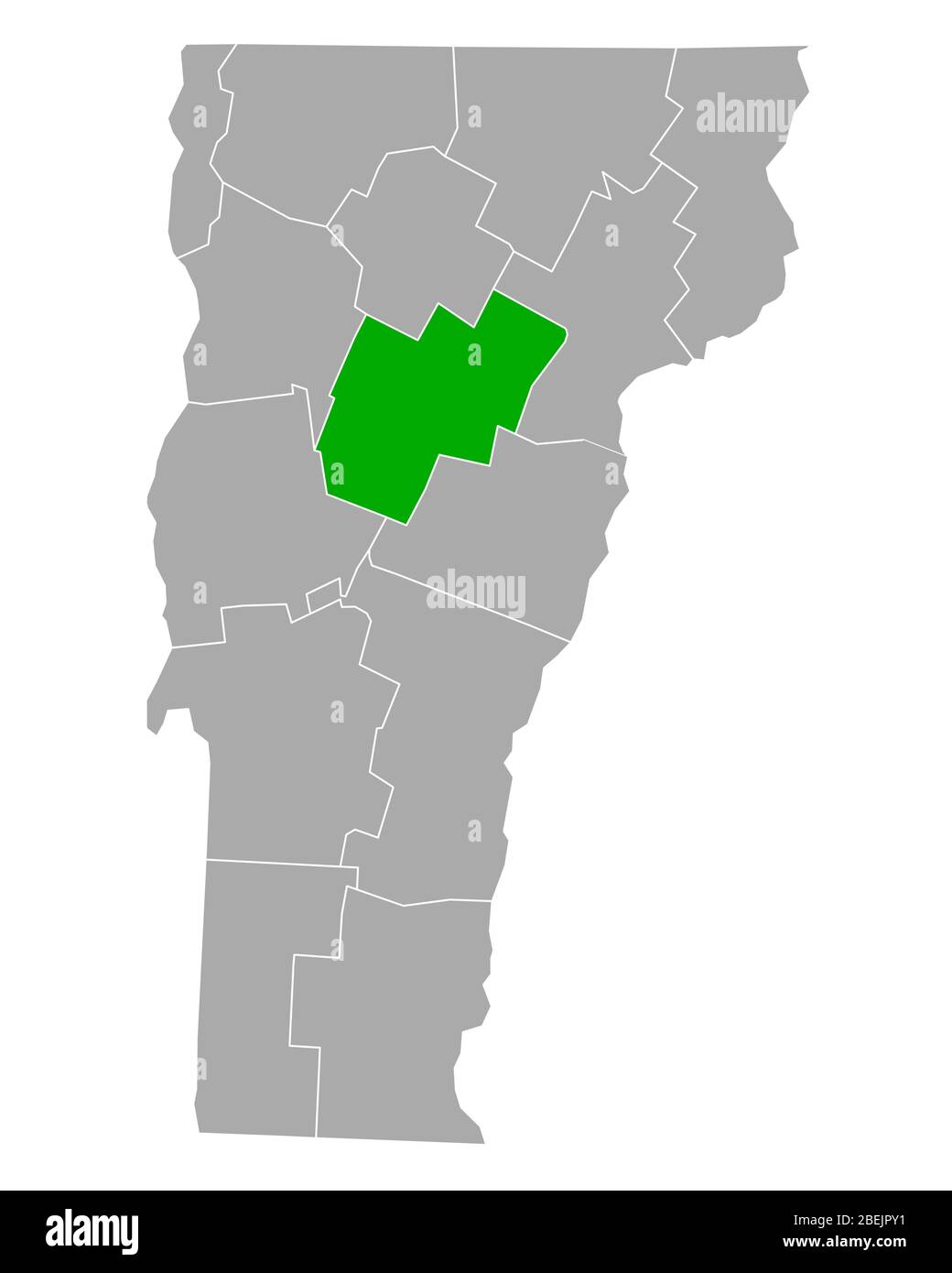 Map of Washington in Vermont Stock Photo - Alamy