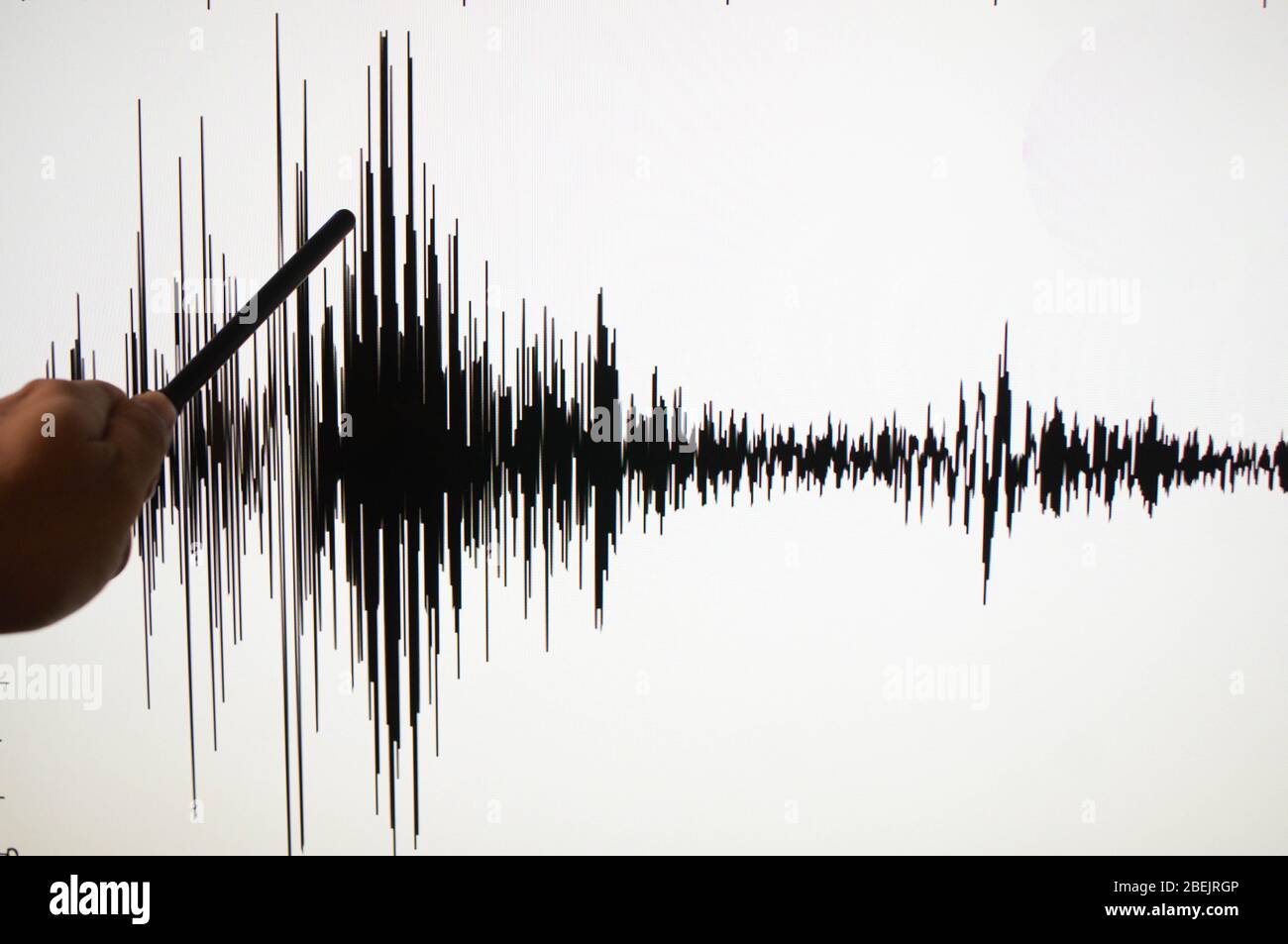 Pointing device used to point out at a graph on a white board Stock ...