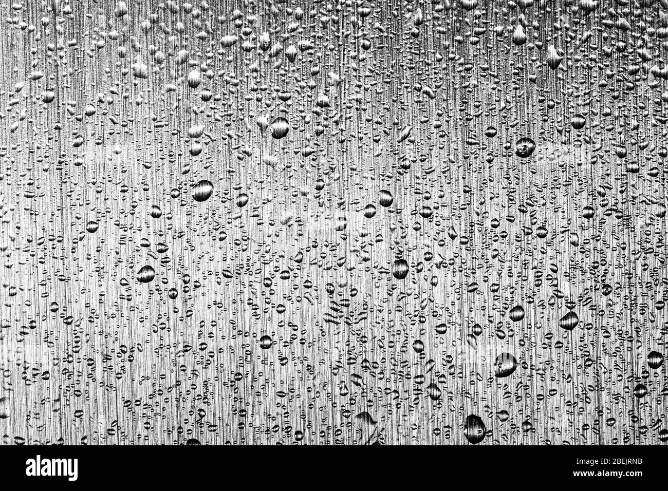 Macro water drops texture on a gray metal background. Abstract pattern ...