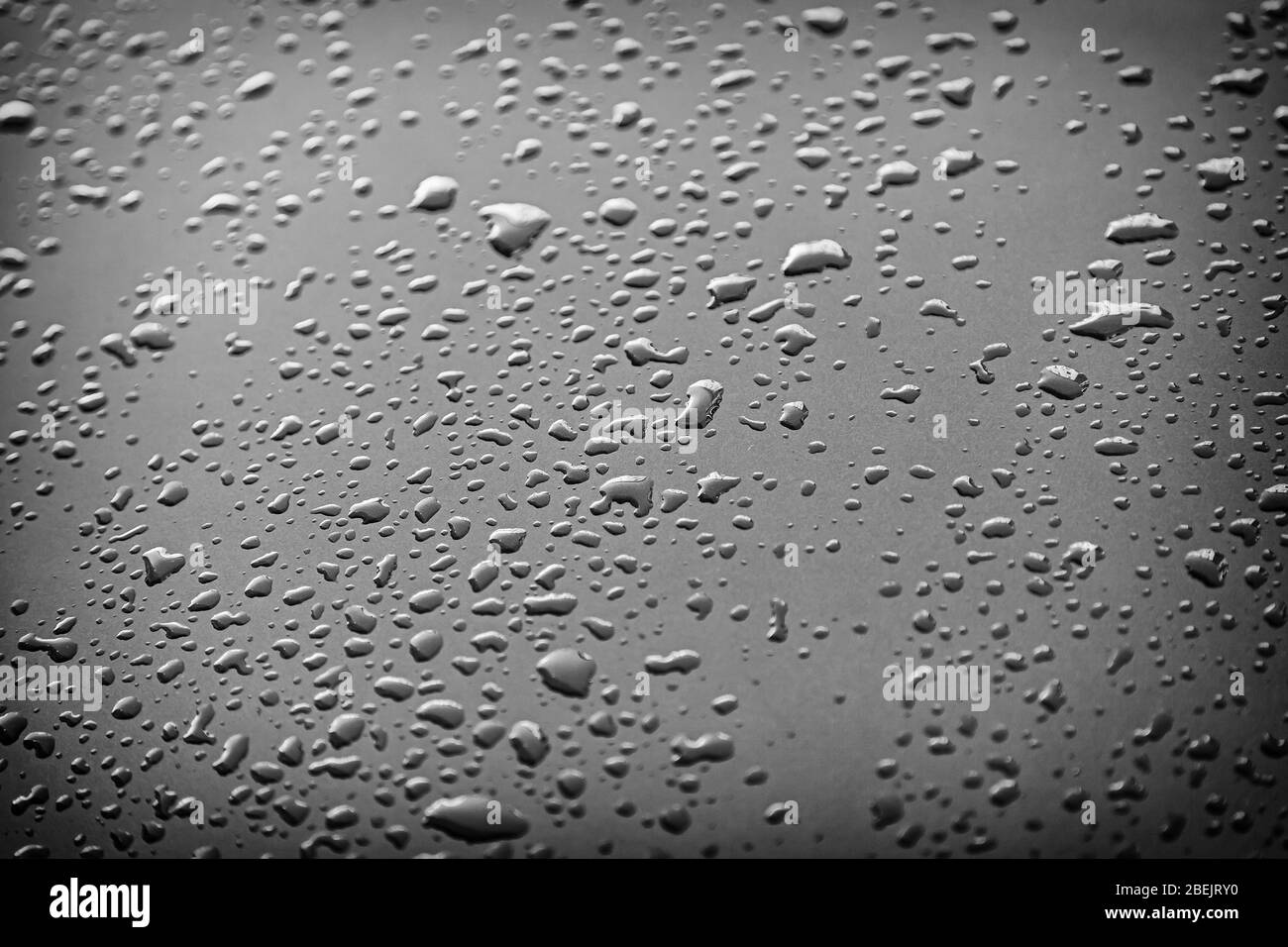 Water drops on the metal, a metal surface detail color by drops of ...