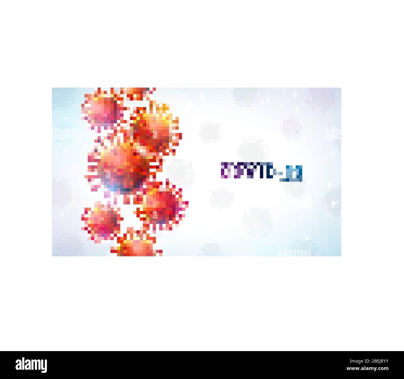 Covid-19. Coronavirus Outbreak Design with Falling Virus Cell and ...