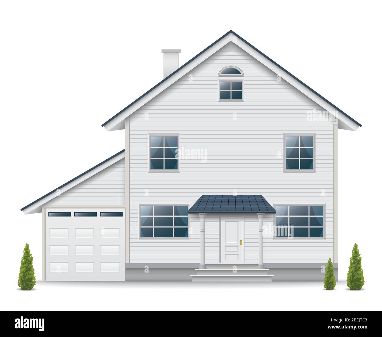 House isolated on white background Stock Vector Image & Art - Alamy