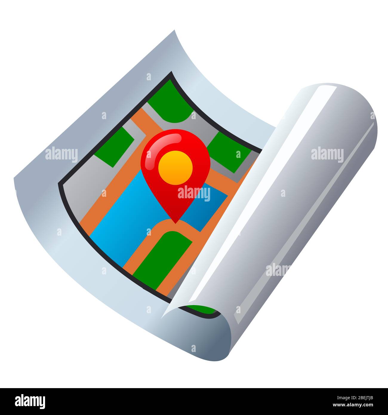 illustration of the navigation map location icon Stock Vector Image ...