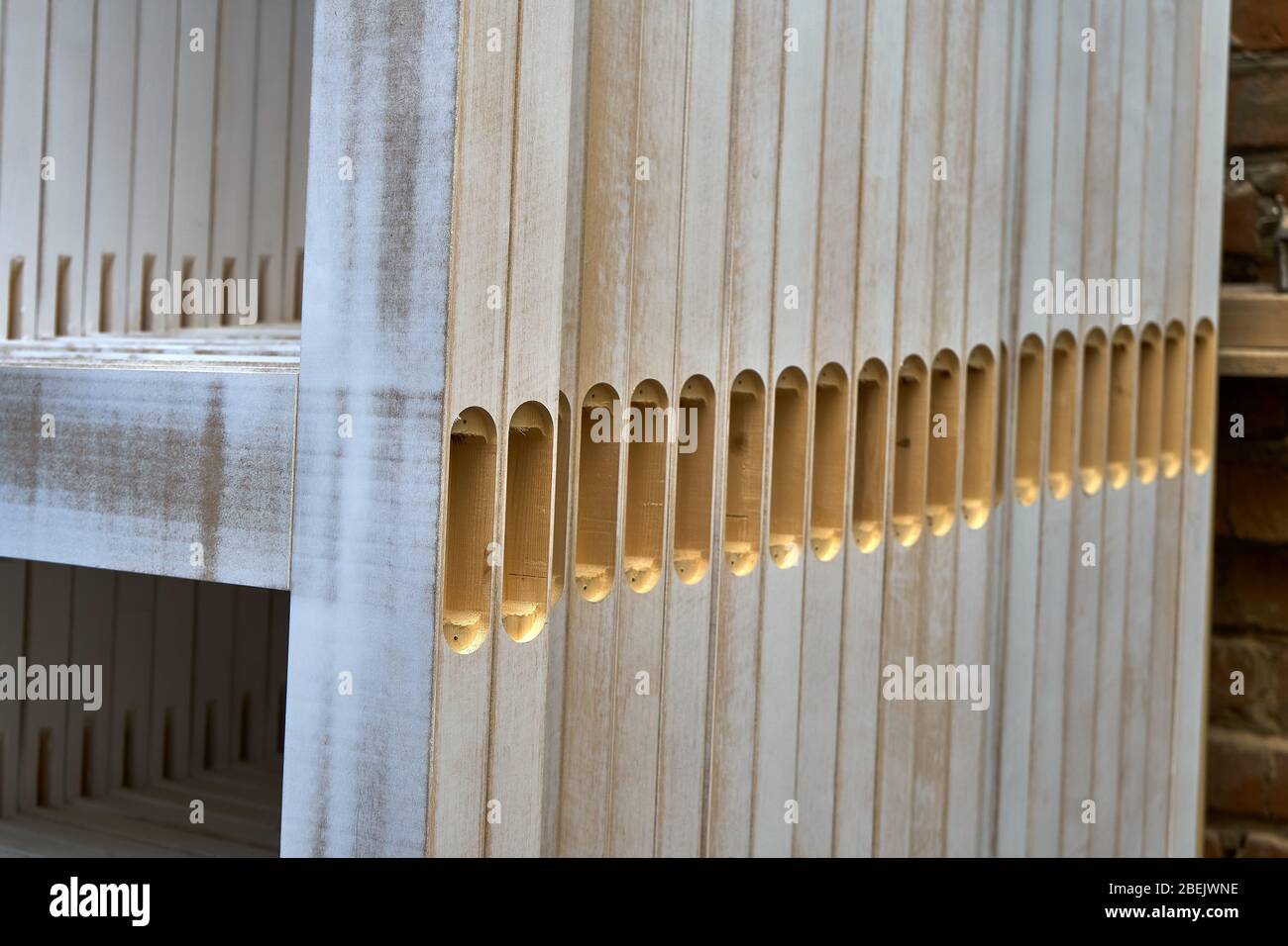 Joinery. Stacked door leafs. Wood door manufacturing process ...