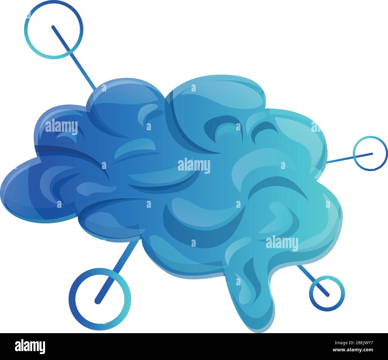Strategy brain plan icon. Cartoon of strategy brain plan vector icon ...