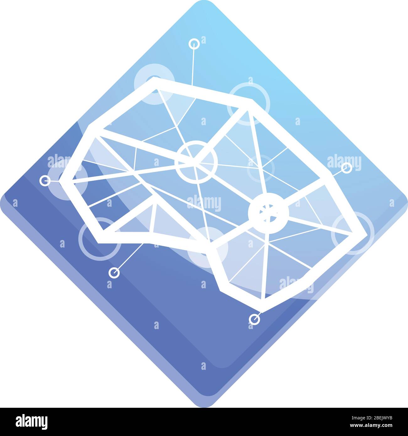 Cyborg neuromarketing icon. Cartoon of cyborg neuromarketing vector ...