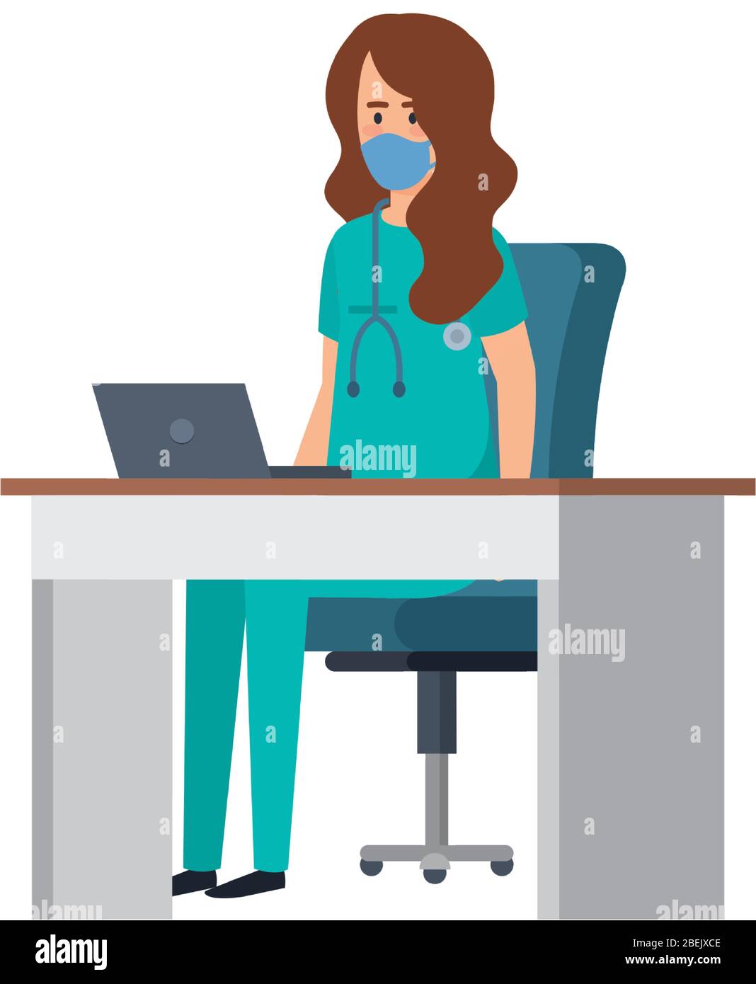 Clinician computer Stock Vector Images - Alamy