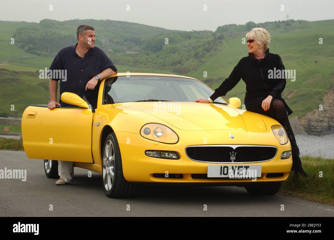 Jenny Ogwen and her son Rhodri Williams enjoy a day out in style in a ...