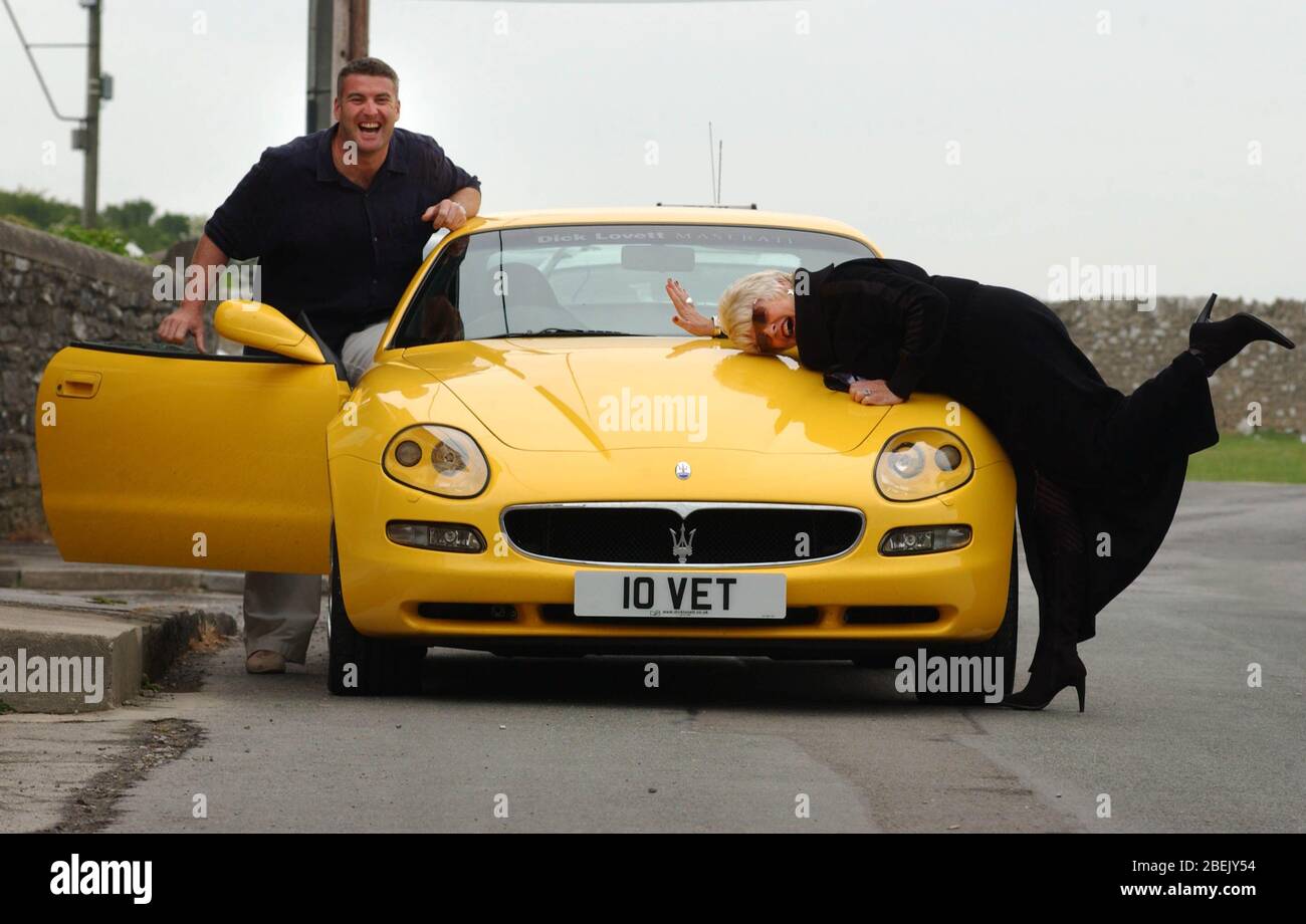 Jenny Ogwen and her son Rhodri Williams enjoy a day out in style in a ...