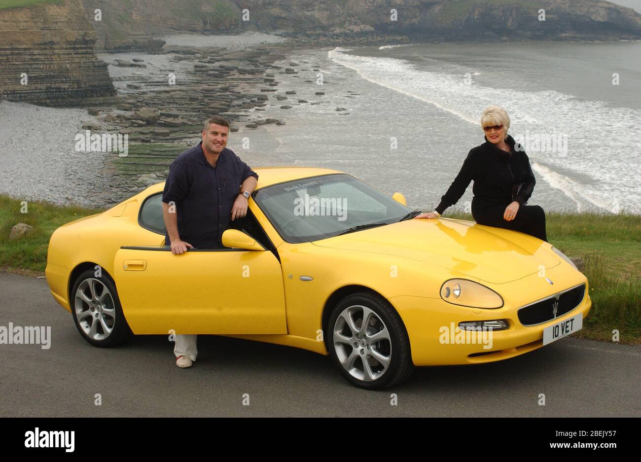 Jenny Ogwen and her son Rhodri Williams enjoy a day out in style in a ...
