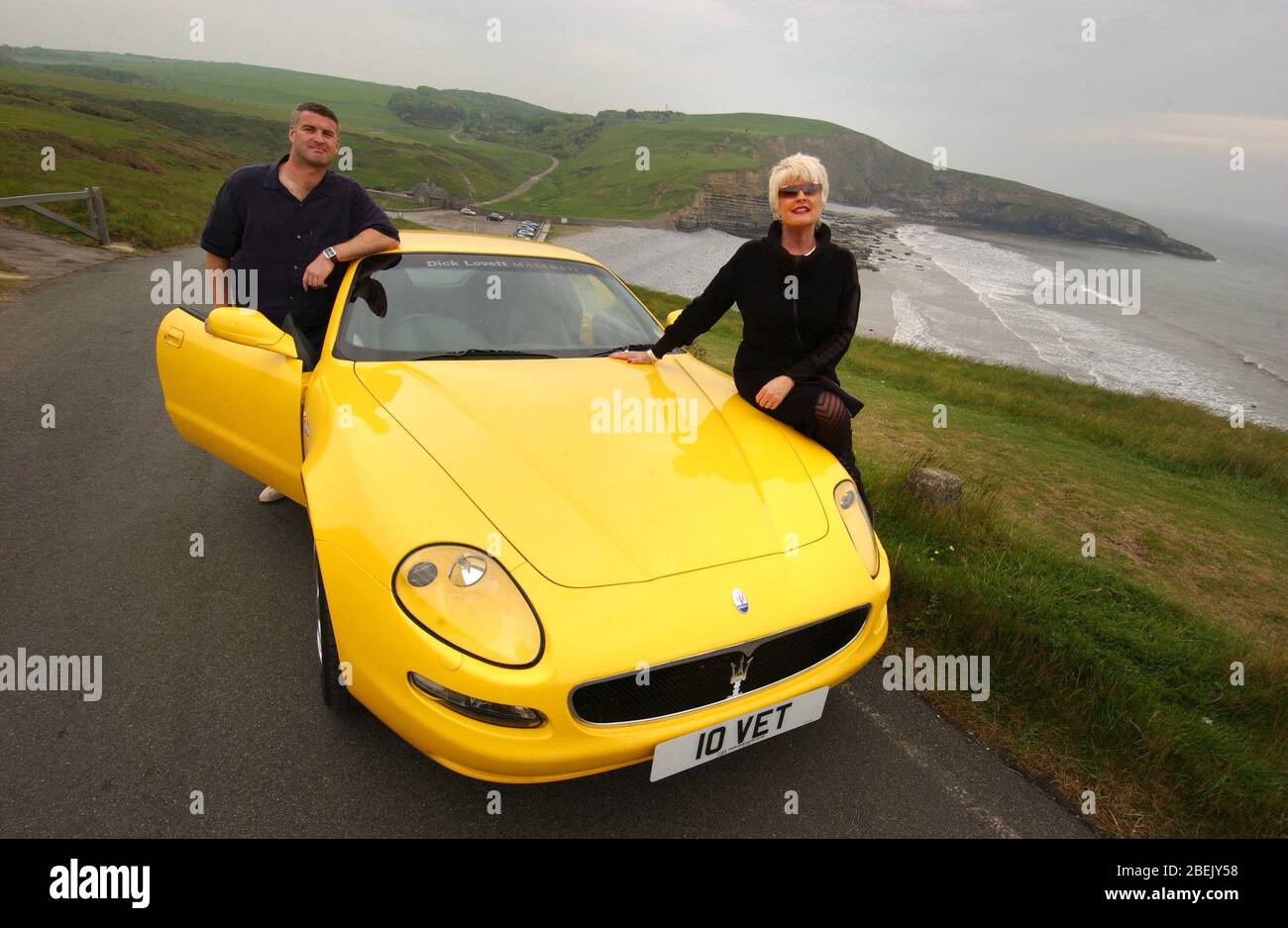 Jenny Ogwen and her son Rhodri Williams enjoy a day out in style in a ...