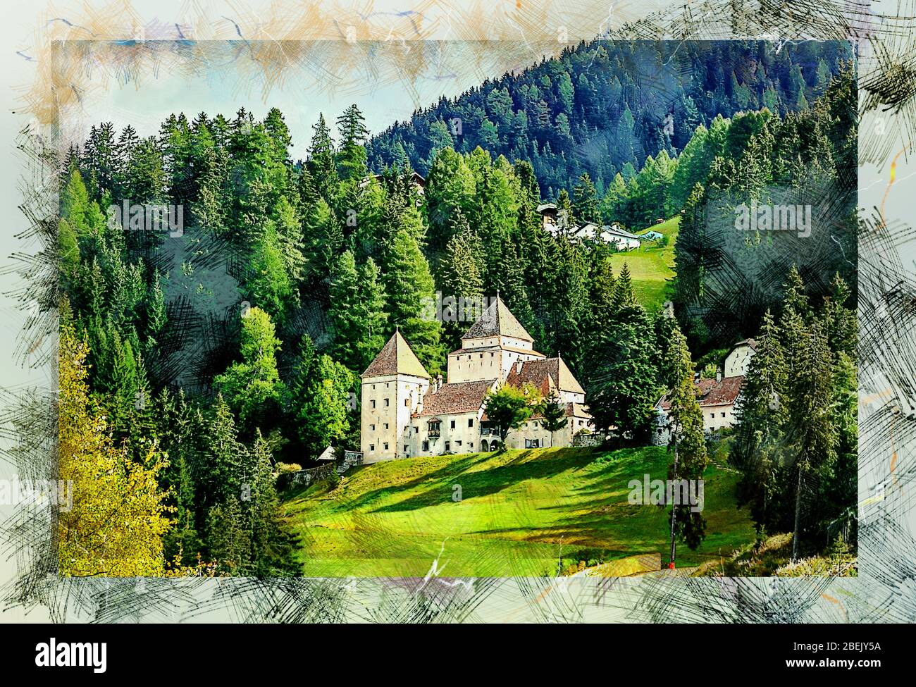 Medieval drawing forest hi-res stock photography and images - Alamy