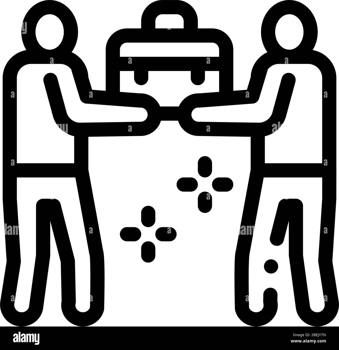 common work of two people icon vector outline illustration Stock Vector ...