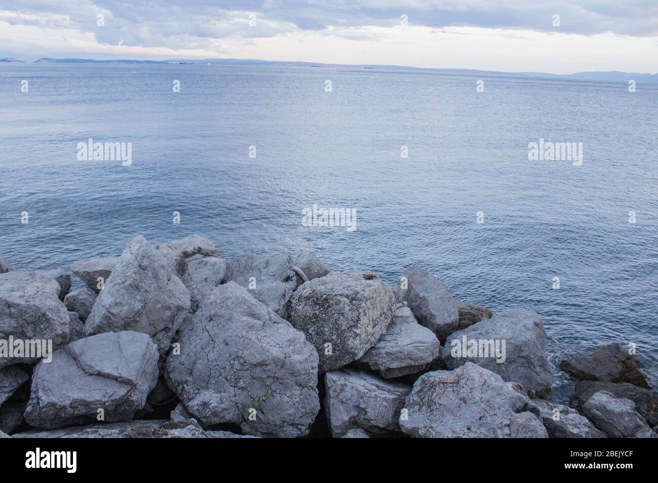 Amazing view of sea and sky from the old sea port of Rijeka Croatia ...