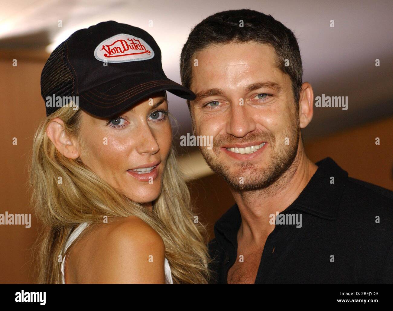 Actor Gerrard Butler and Model Lisa Butcher pictured at the Ladies Day ...