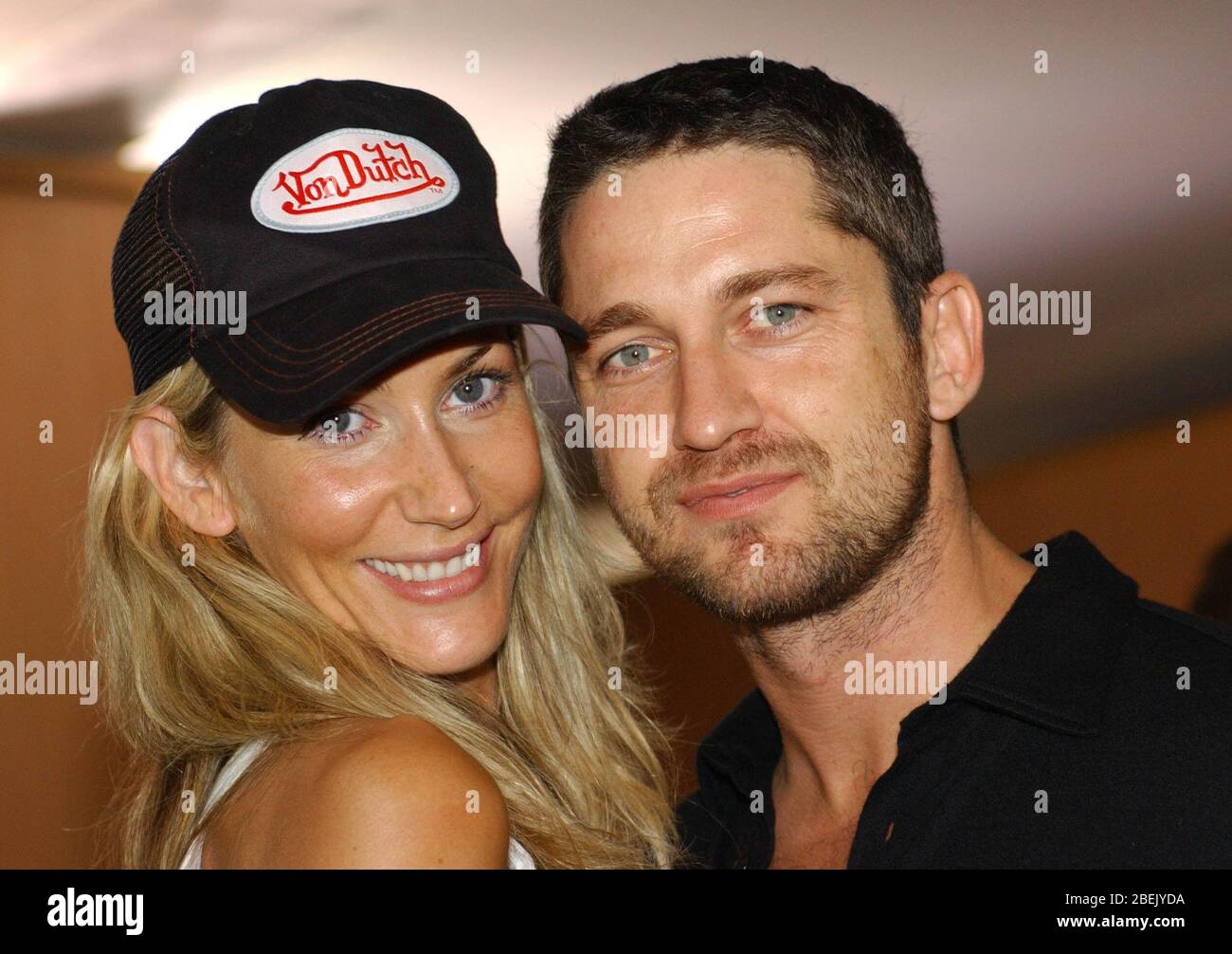 Actor Gerrard Butler and Model Lisa Butcher pictured at the Ladies Day ...