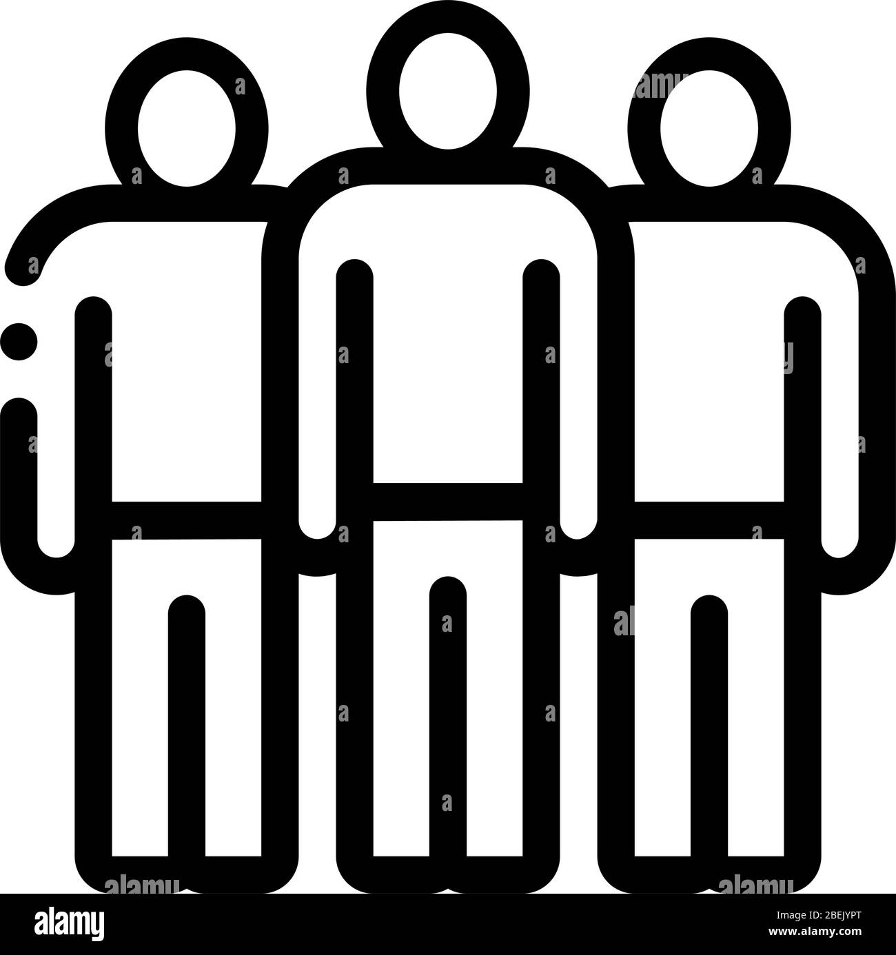 group of people icon vector outline illustration Stock Vector Image ...
