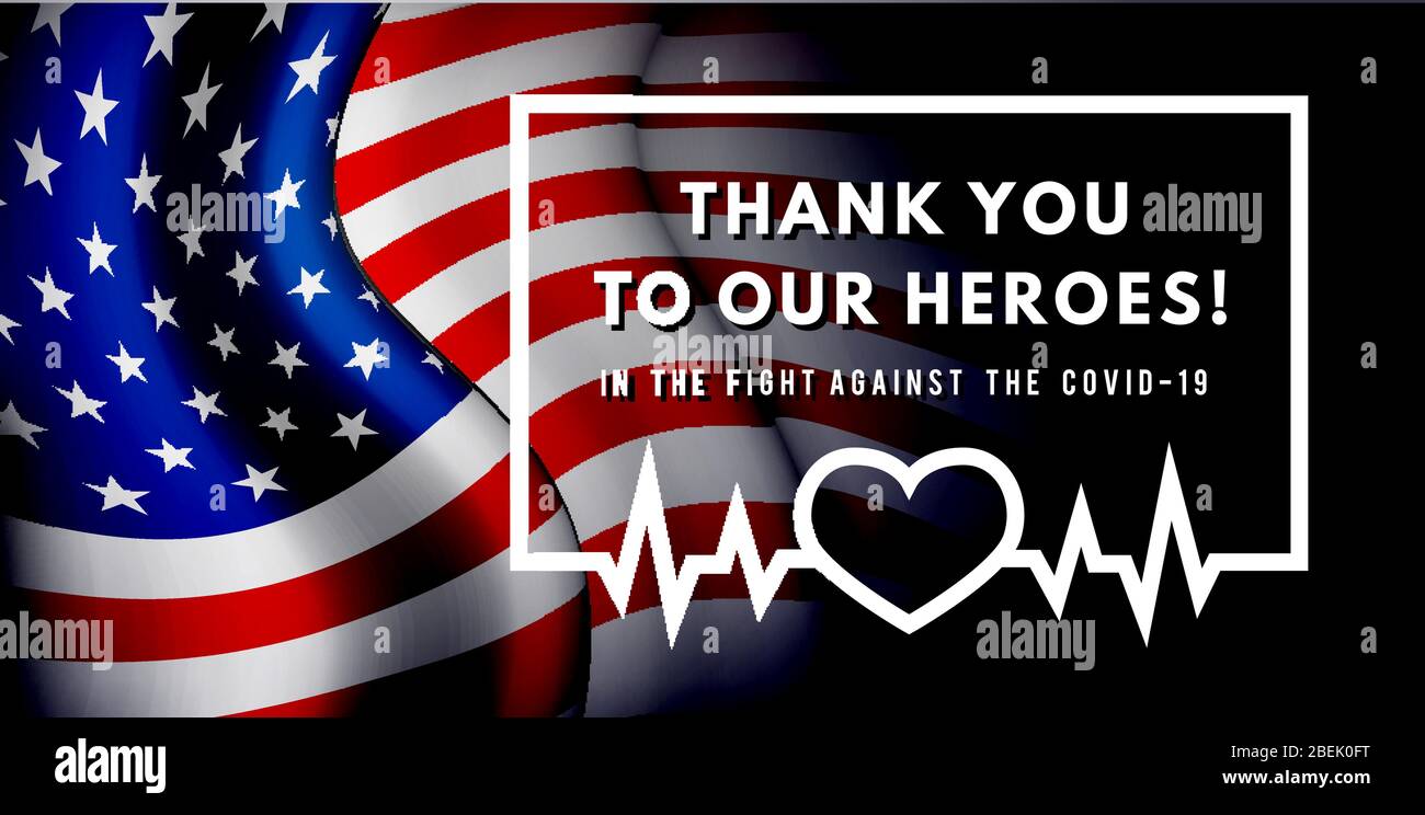 Thank you heroes flag Stock Vector Images - Alamy