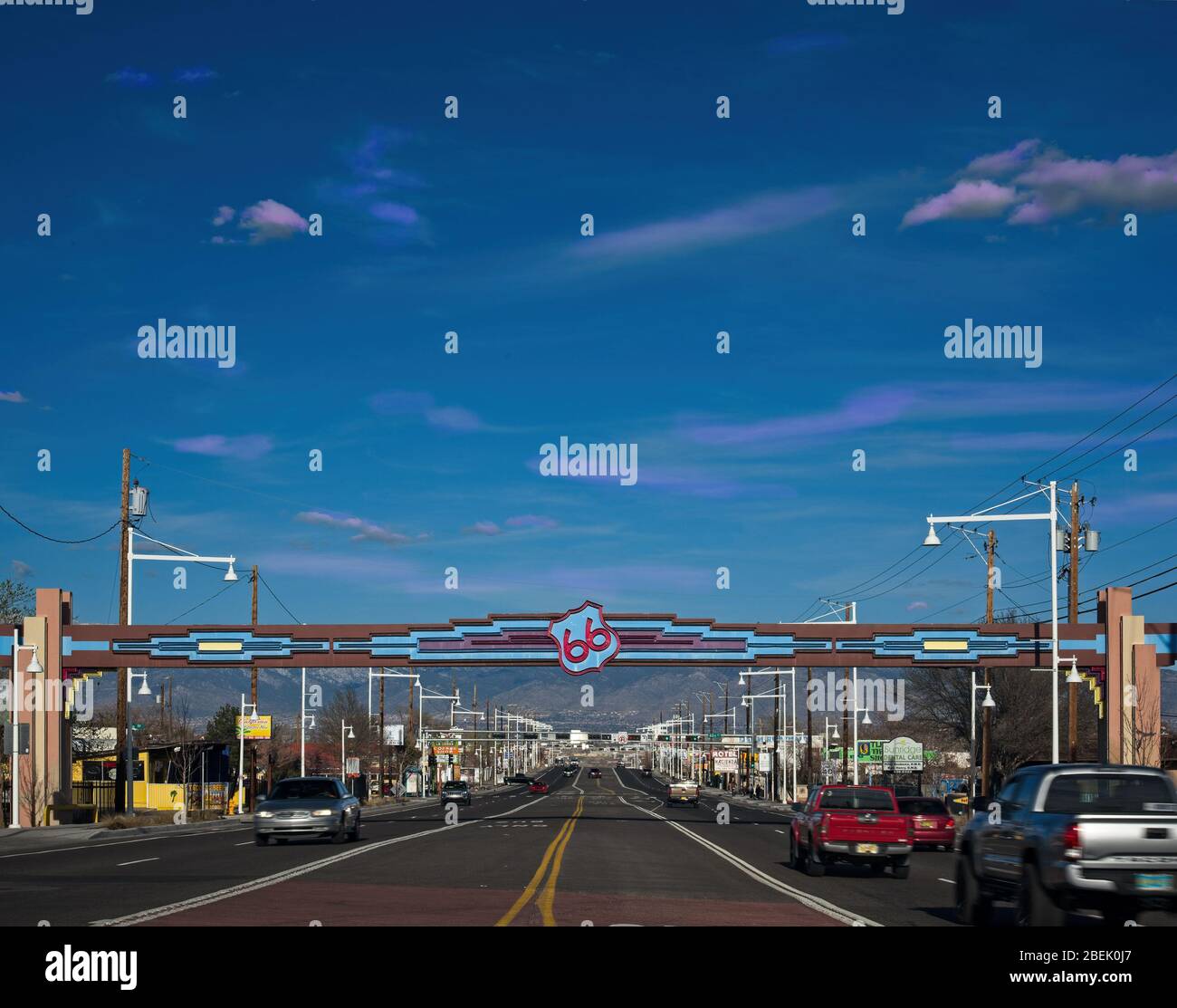 Historic route 66 sign albuquerque hi-res stock photography and images ...