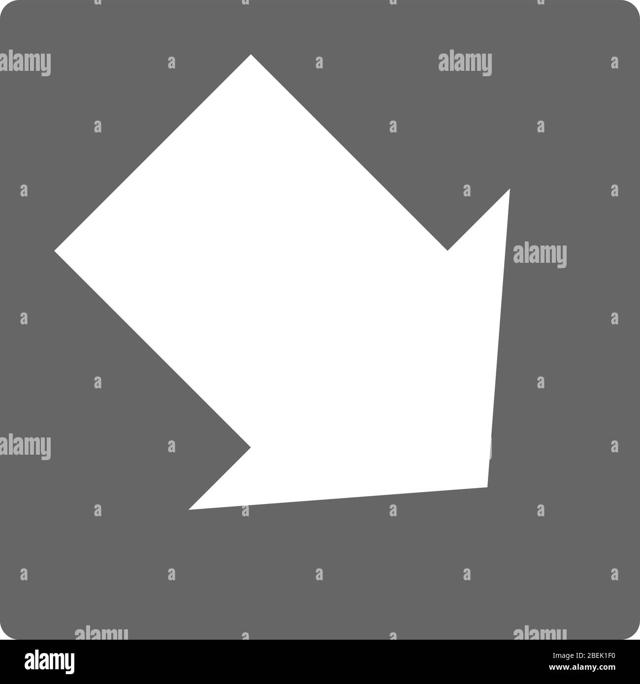 Pointer, arrow in modern flat style. Arrow button isolated on white background. Symbol for web ...