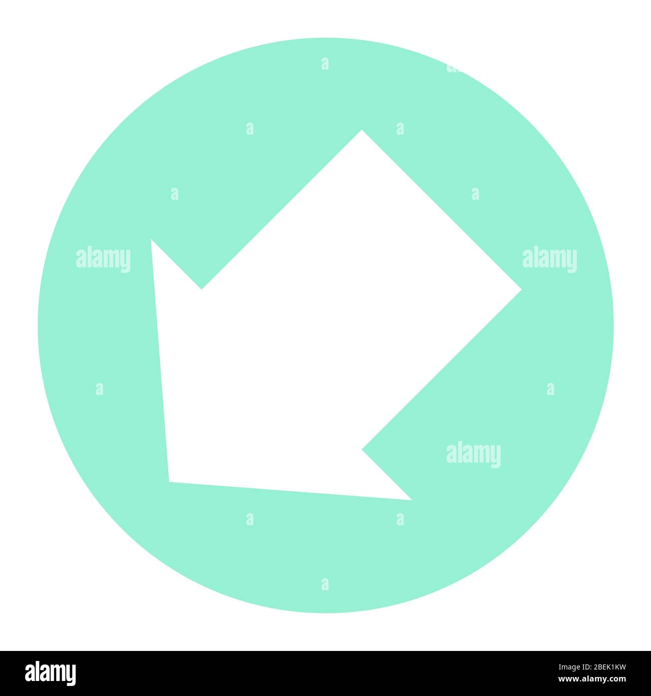 Pointer, arrow in modern flat style. Arrow button isolated on white ...