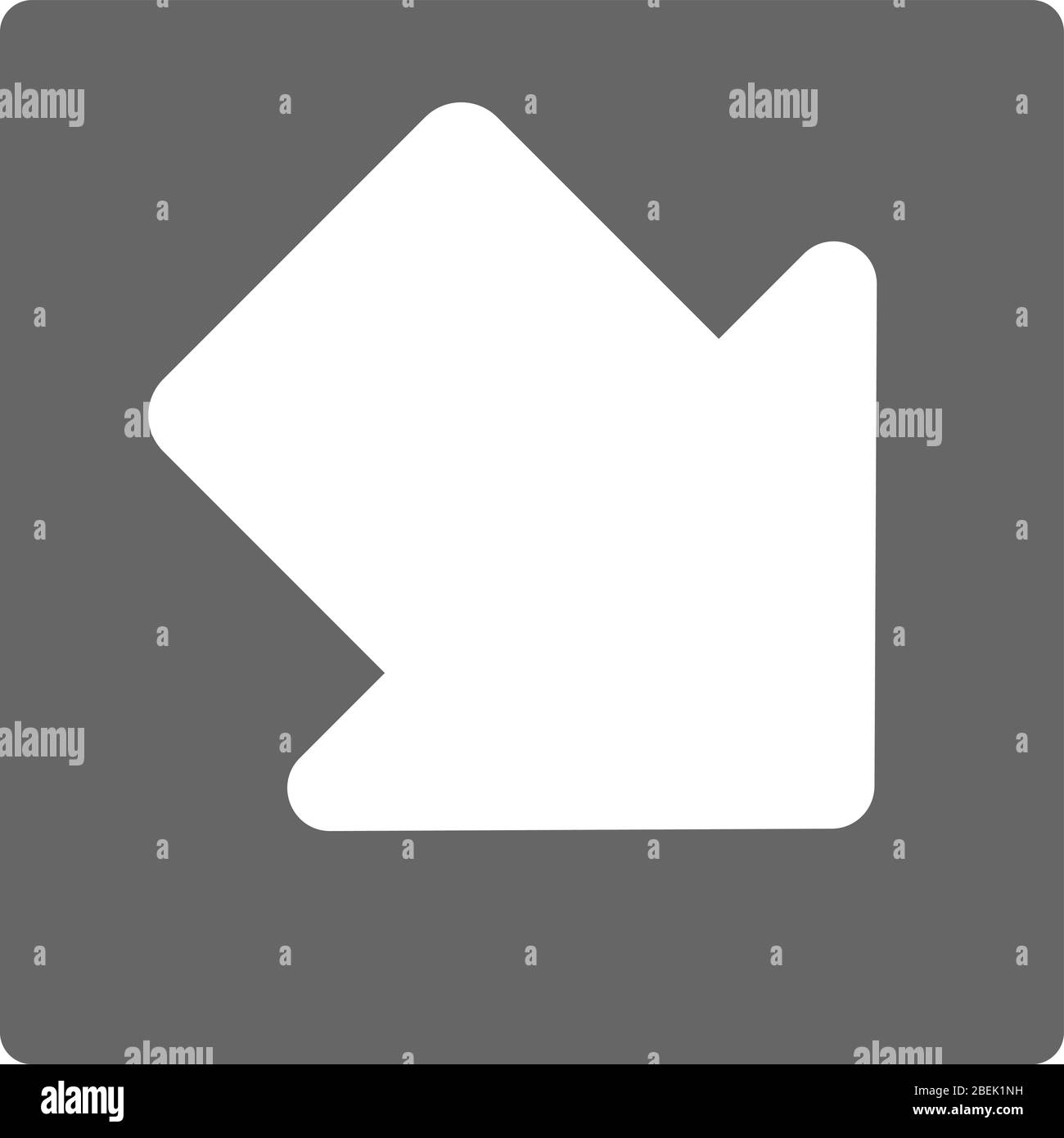 Pointer, arrow in modern flat style. Arrow button isolated on white ...