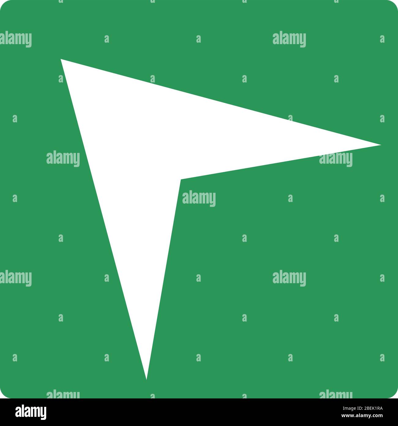 Pointer, arrow in modern flat style. Arrow button isolated on white ...