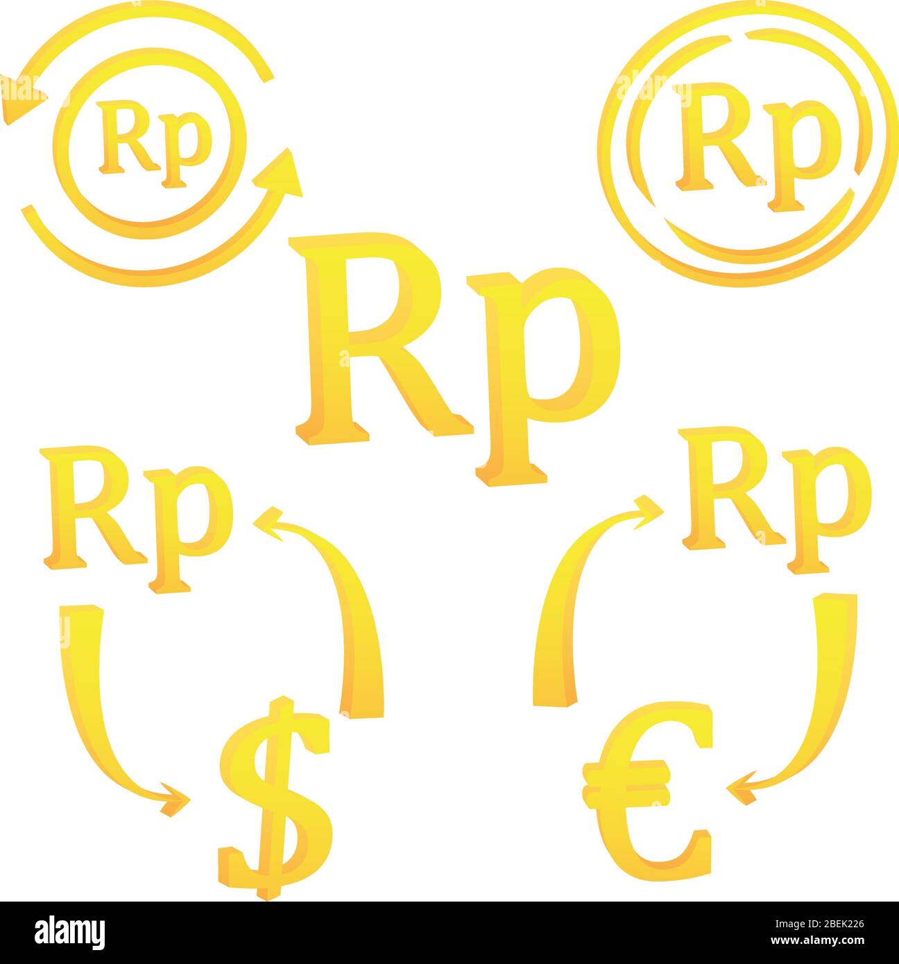 Indonesian rupiah currency 3D symbol of Indonesia icon Stock Vector ...