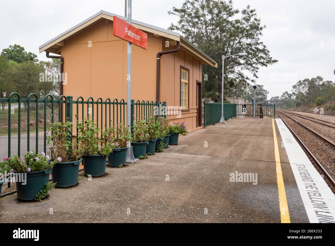 The 1911 constructed and heritage listed signal box on the railway ...