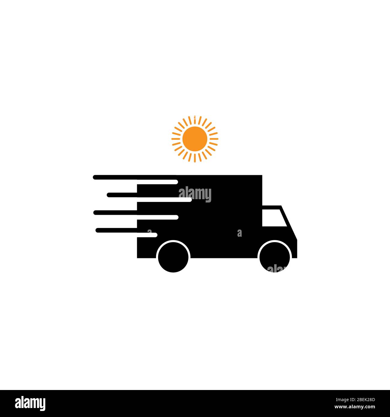 Fast shipping delivery truck vector graphic design template Stock ...
