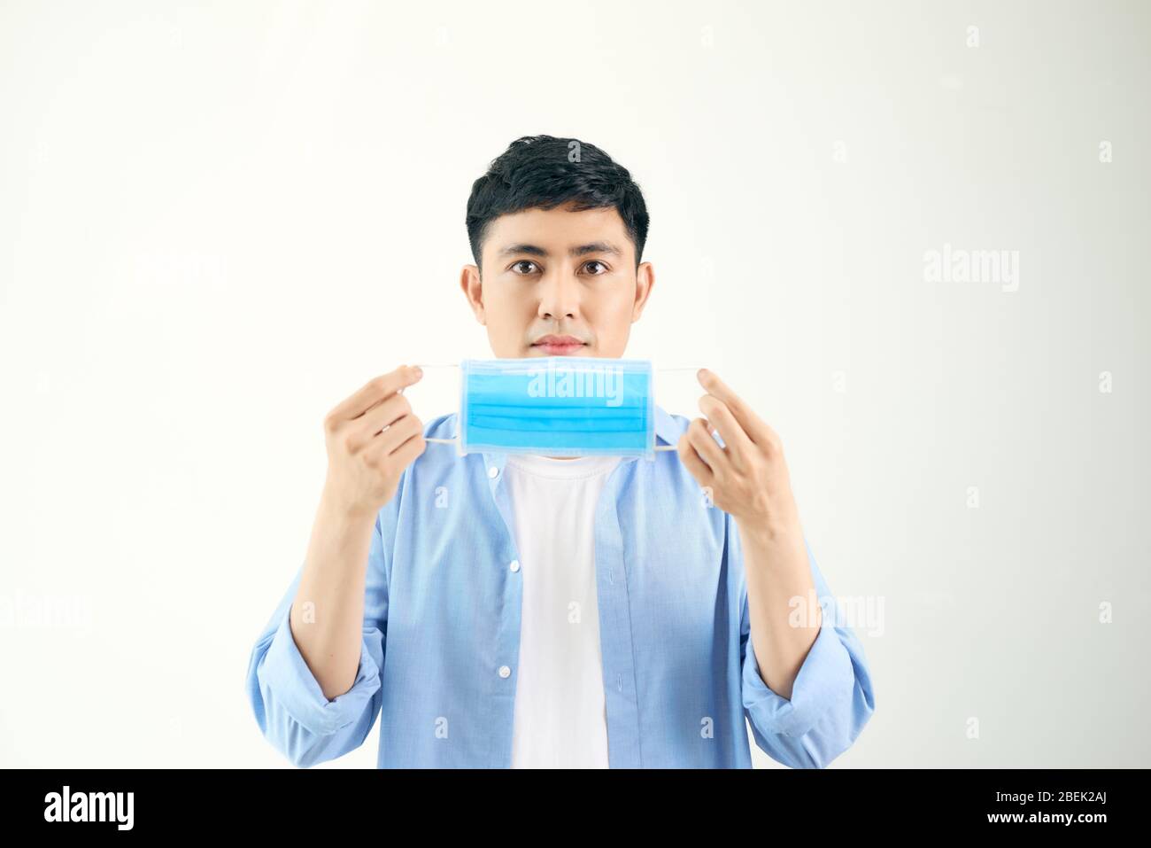 COVID-19 Coronavirus portrait handsome young asian man wearing mask ...