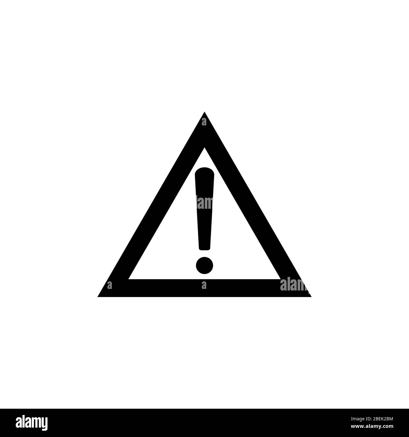 Hazard warning attention sign with exclamation mark symbol vector ...