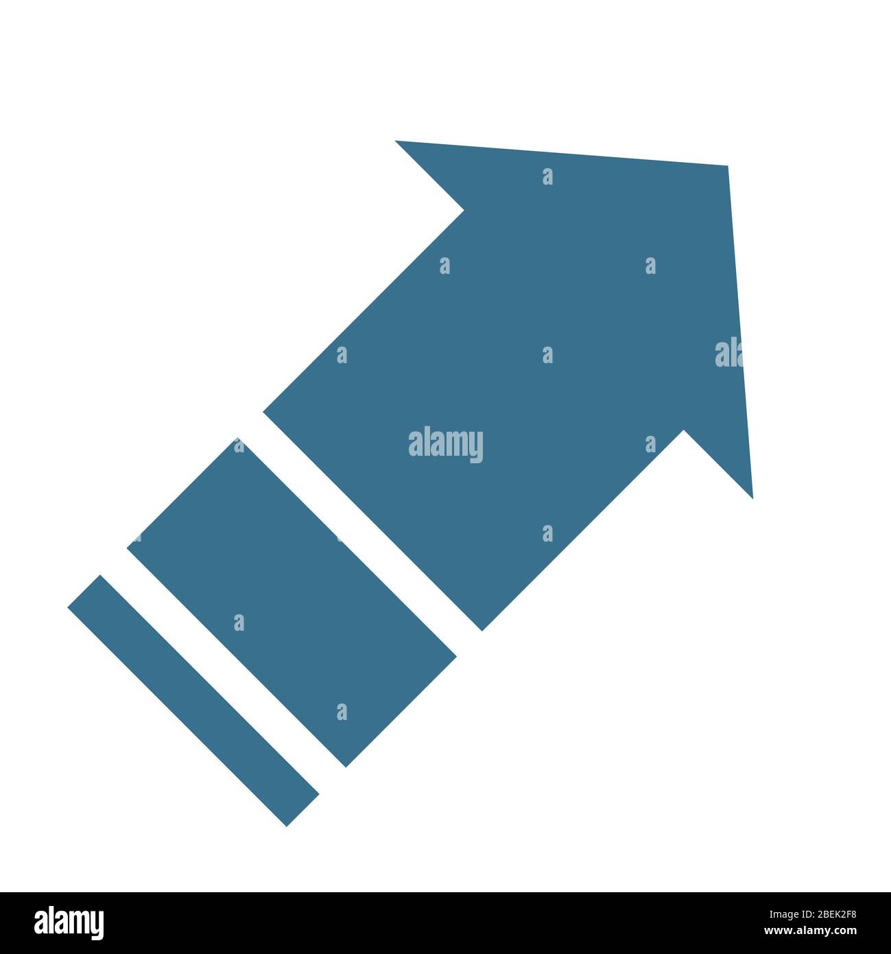 Pointer, arrow in modern flat style. Arrow button isolated on white ...