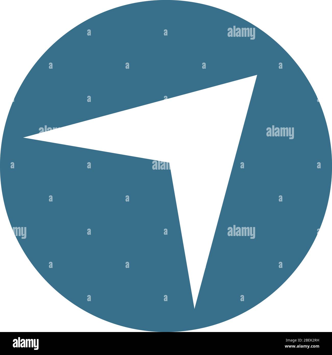 Pointer, arrow in modern flat style. Arrow button isolated on white ...