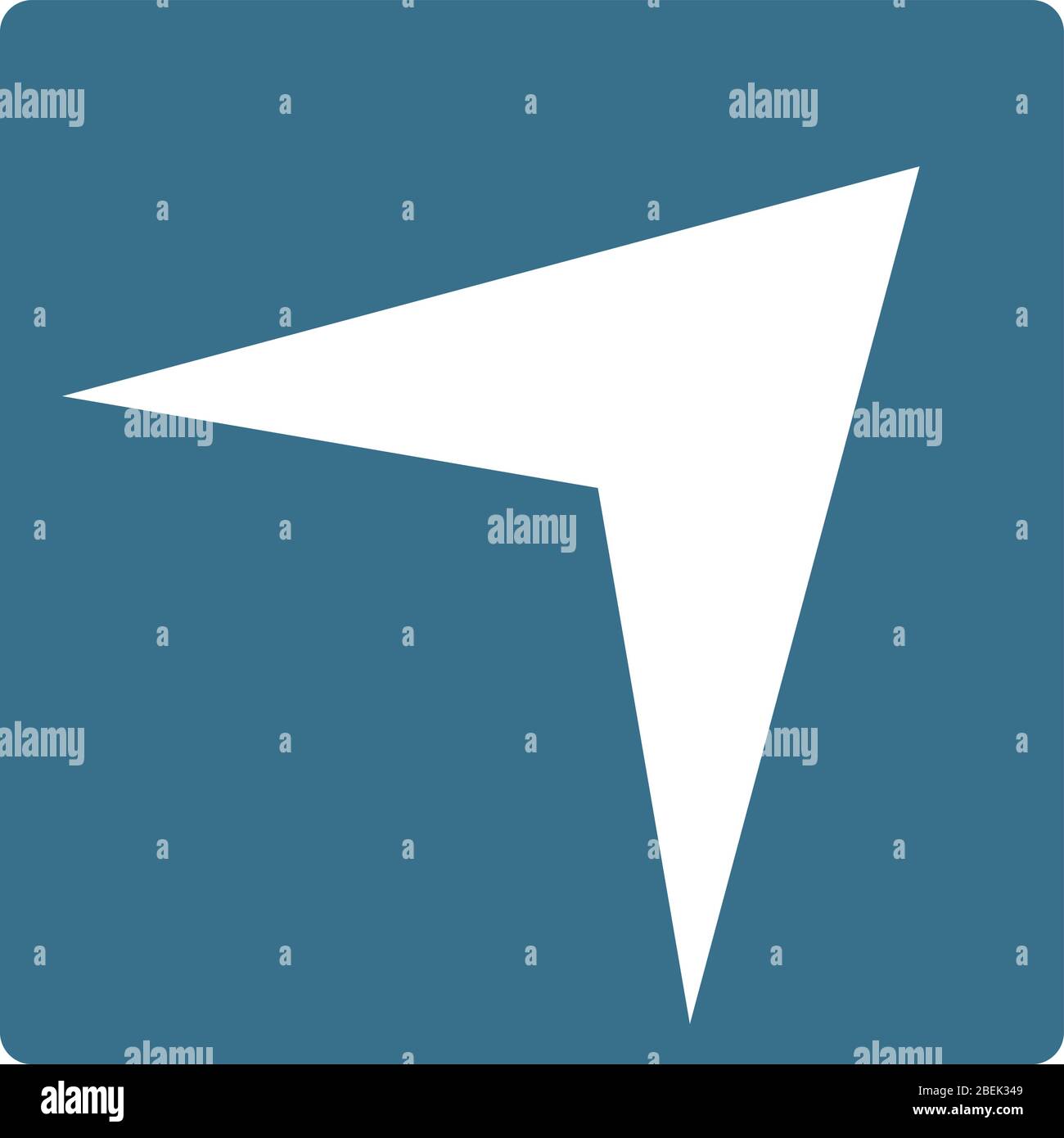 Pointer, arrow in modern flat style. Arrow button isolated on white ...