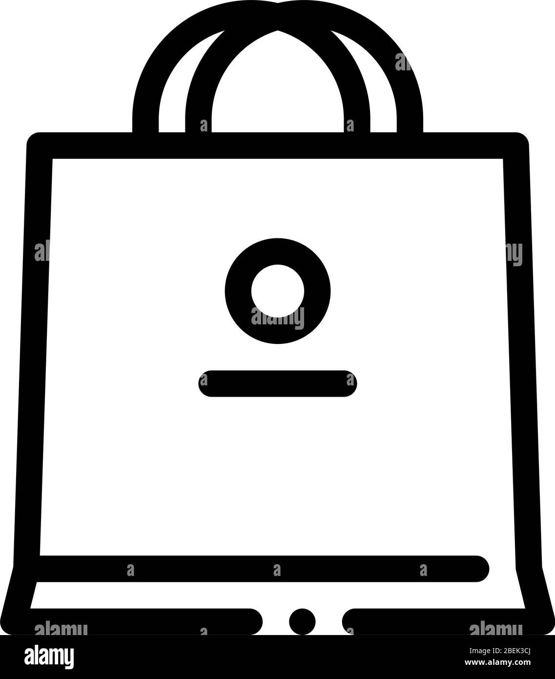 paper bag icon vector outline illustration Stock Vector Image & Art - Alamy