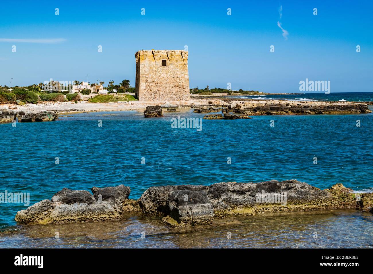 Saracen tower of San Vito. Polignano a mare. Puglia. Italy Stock Photo ...