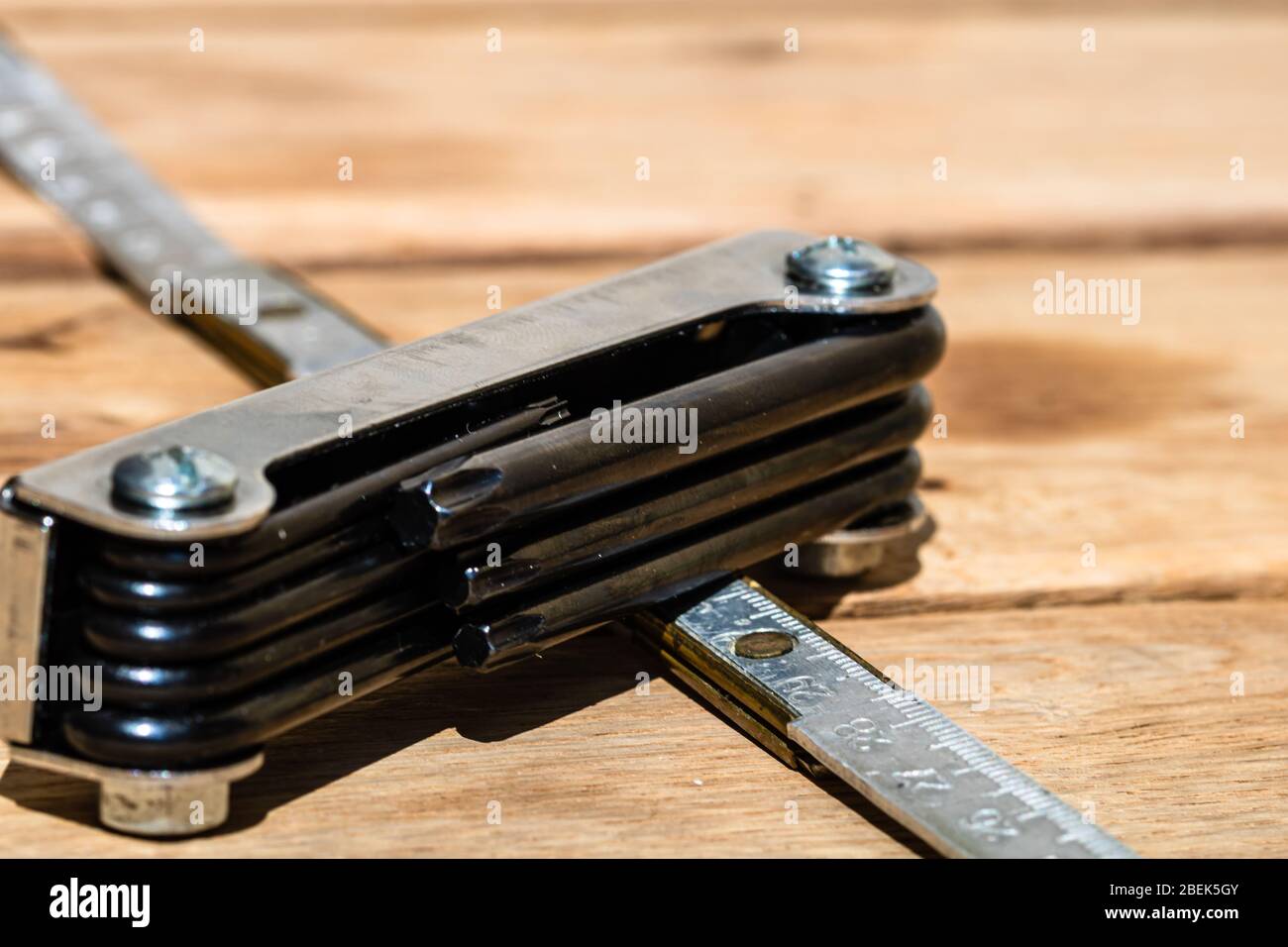 Tools for repair and building. Hummer, adjustable spanner, ruler ...