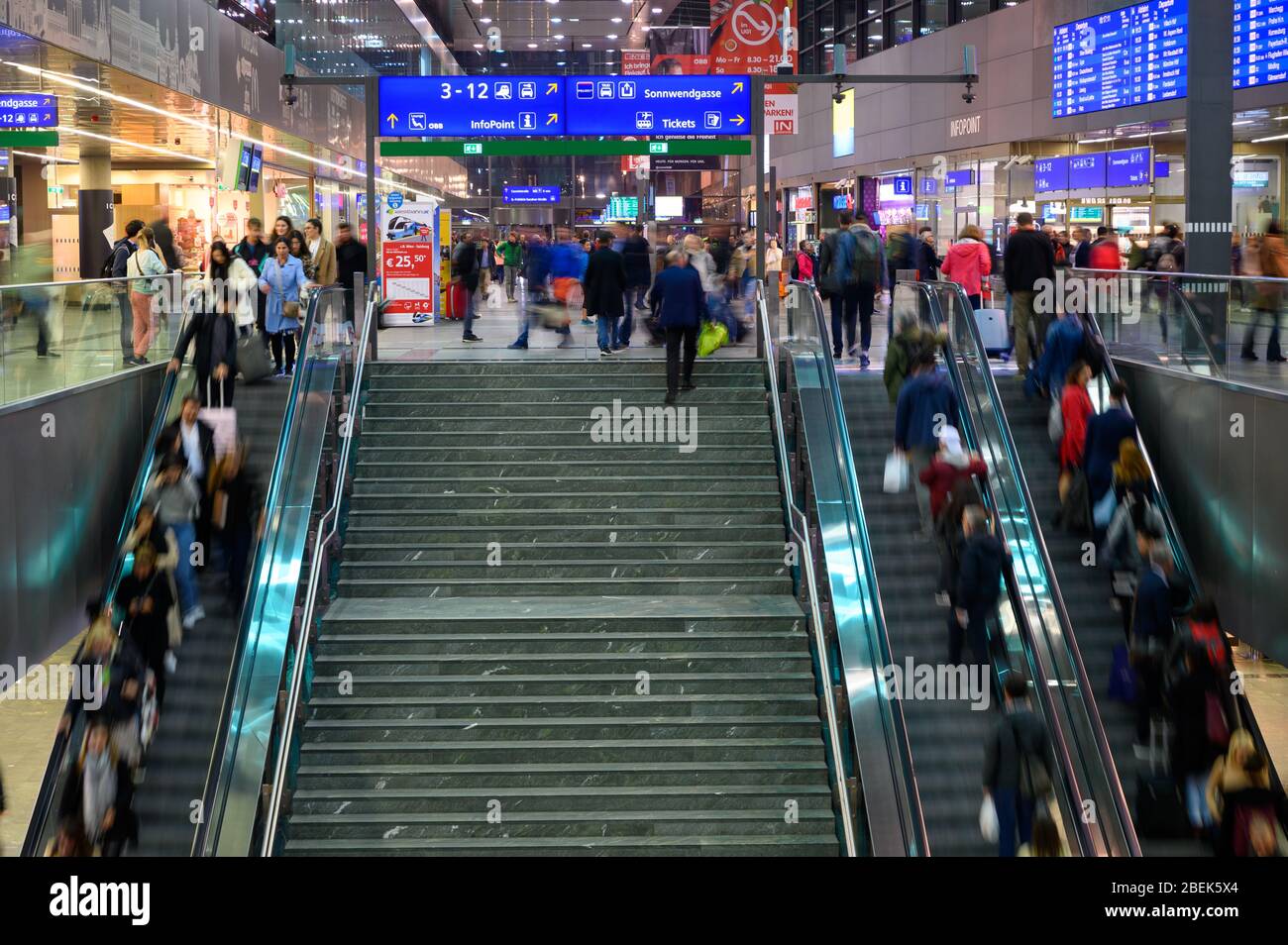Vienna, Austria. 2019/10/29. "Wien Hauptbahnhof" – Vienna Main Station ...