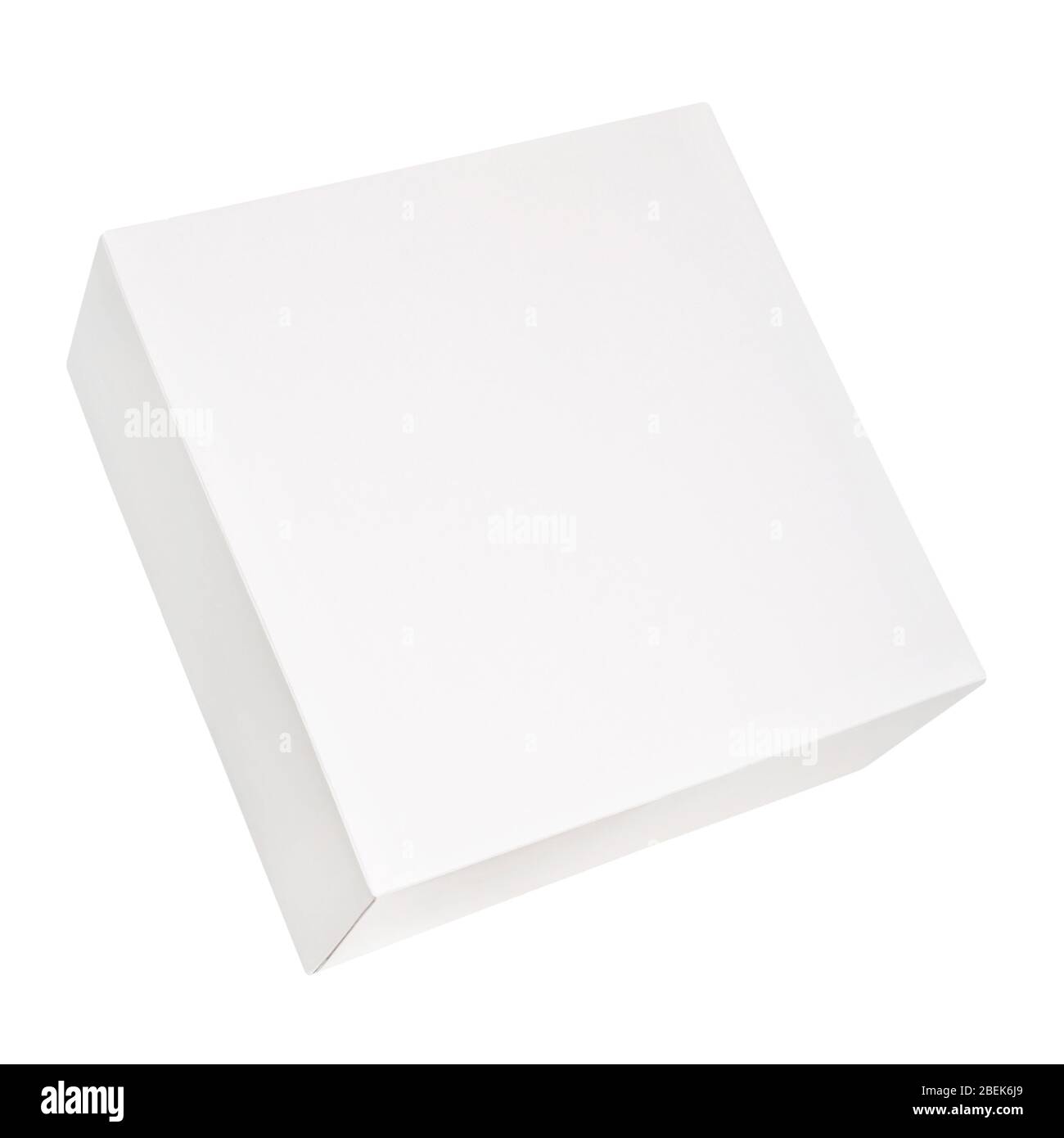 Blank white cardboard box isolated on white background Stock Photo - Alamy