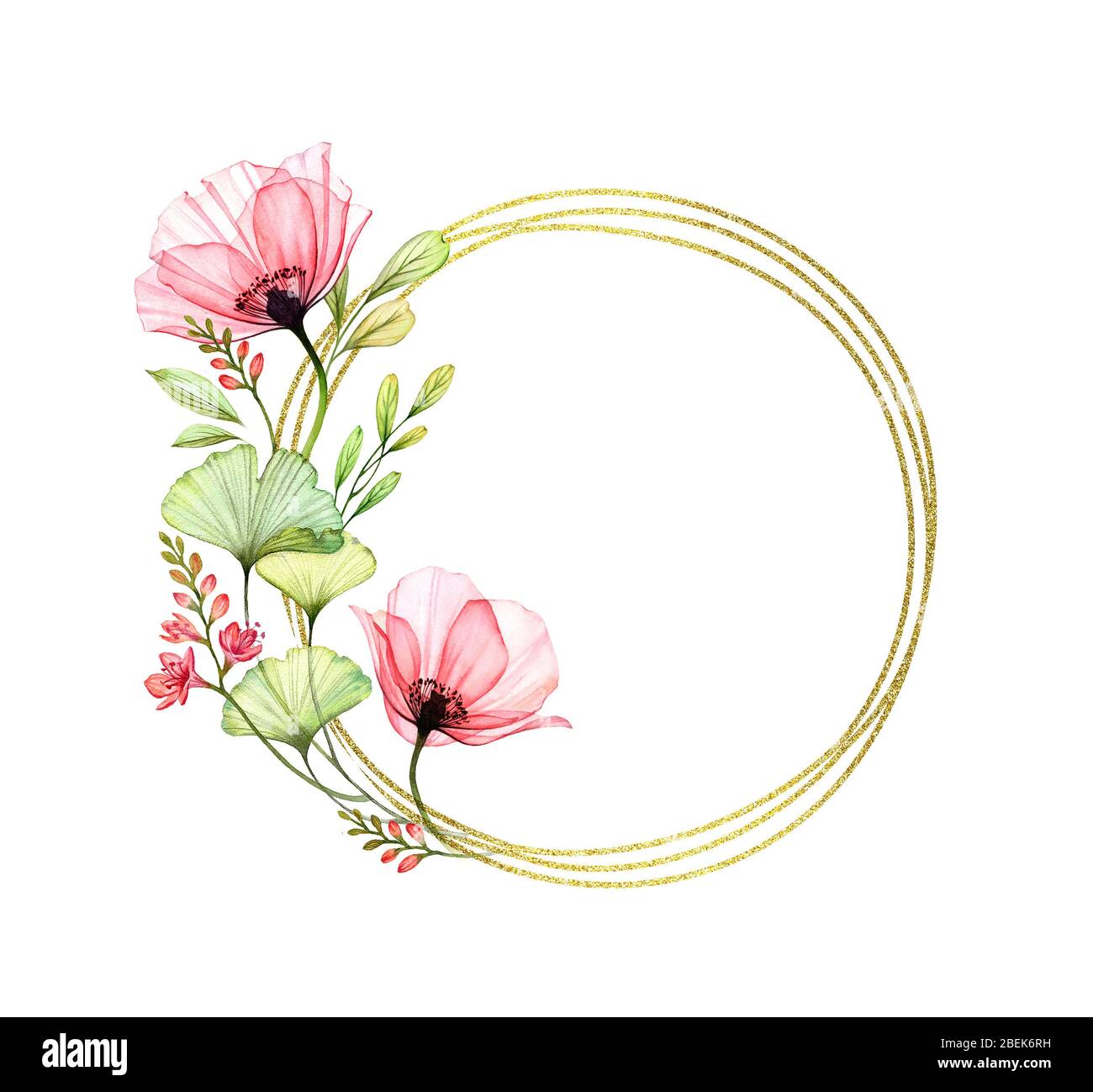 Floral Frame Round