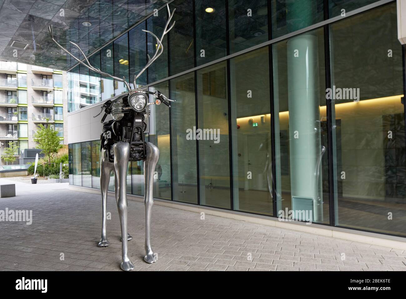 Rudolph the Chrome Nosed Reindeer sculpture, motorcycle sculpture by ...