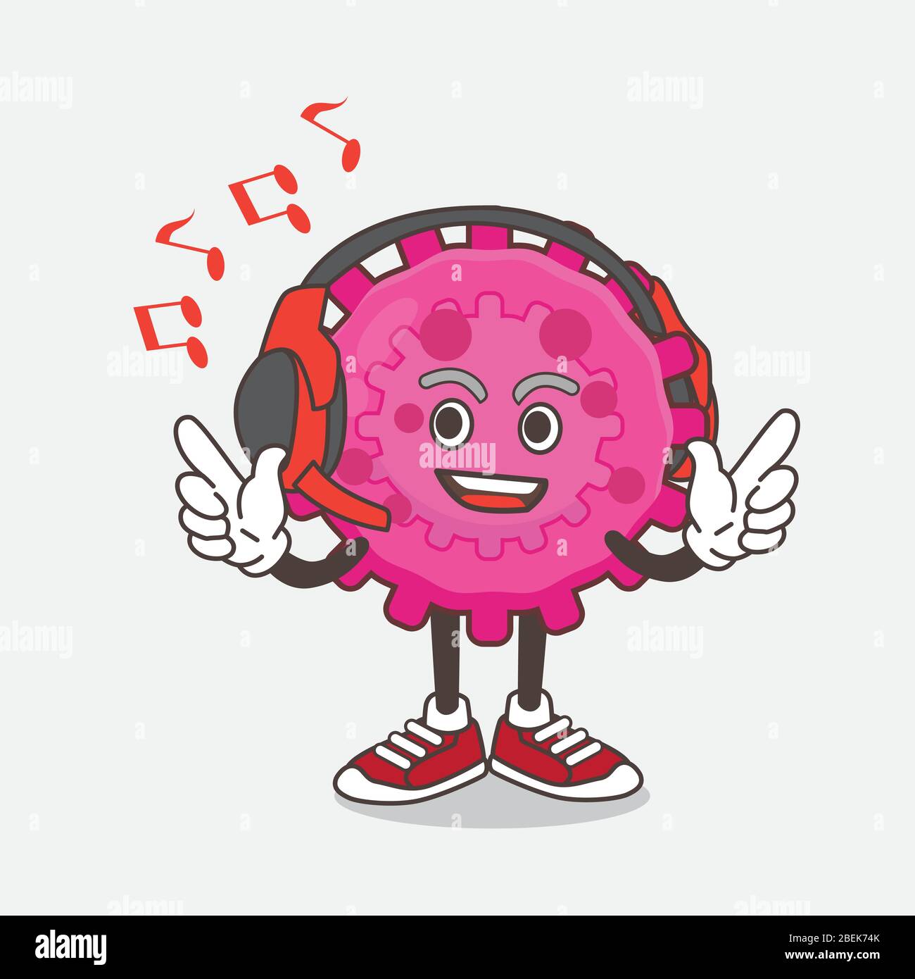 Corona Virus Vector Mascot Illustration with Pose Stock Vector Image ...