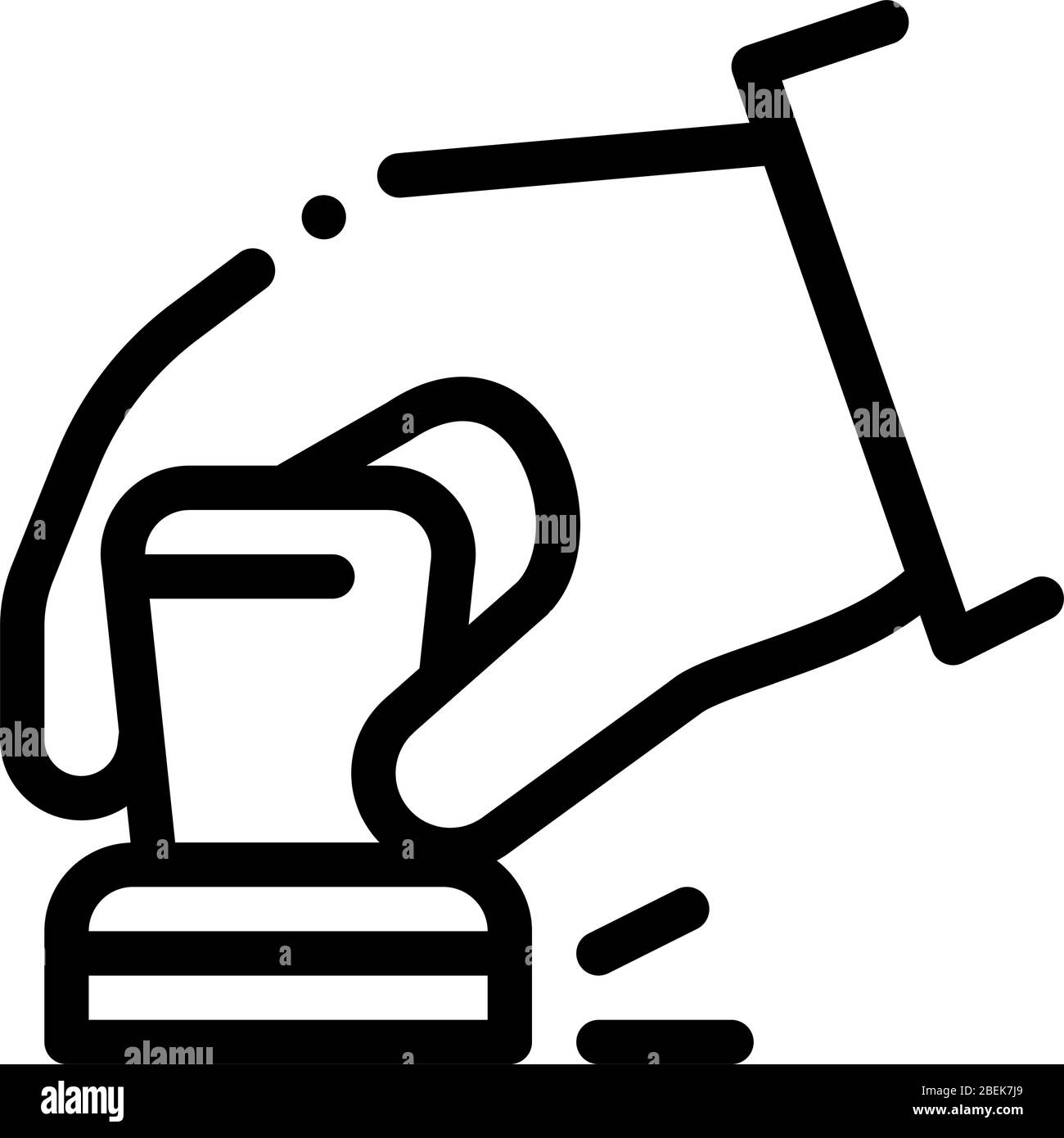 hand signet court icon vector outline illustration Stock Vector Image ...