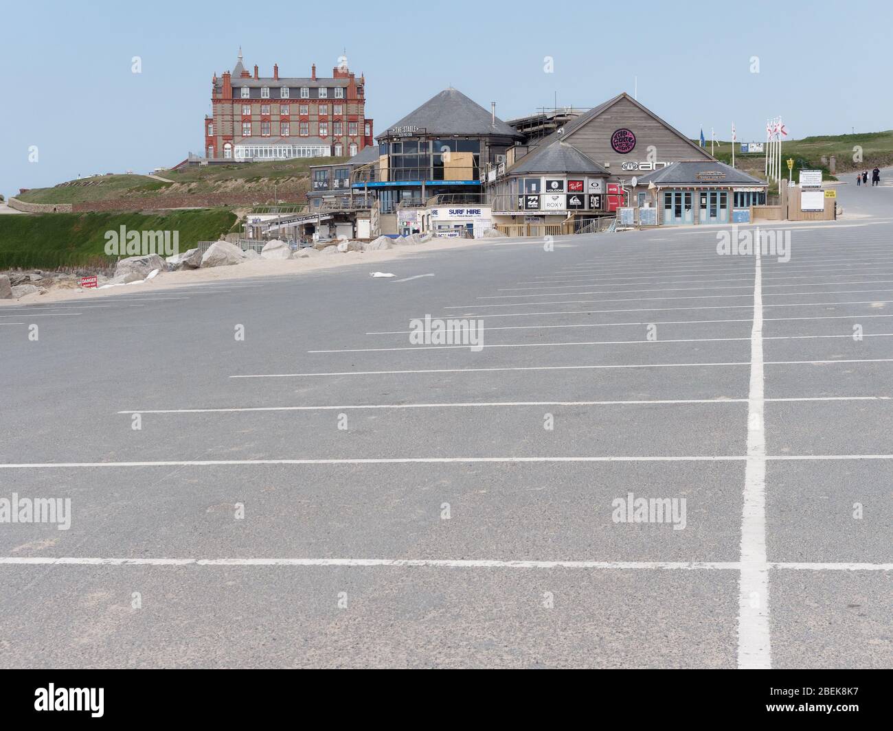 Fistral beach car park hi-res stock photography and images - Alamy