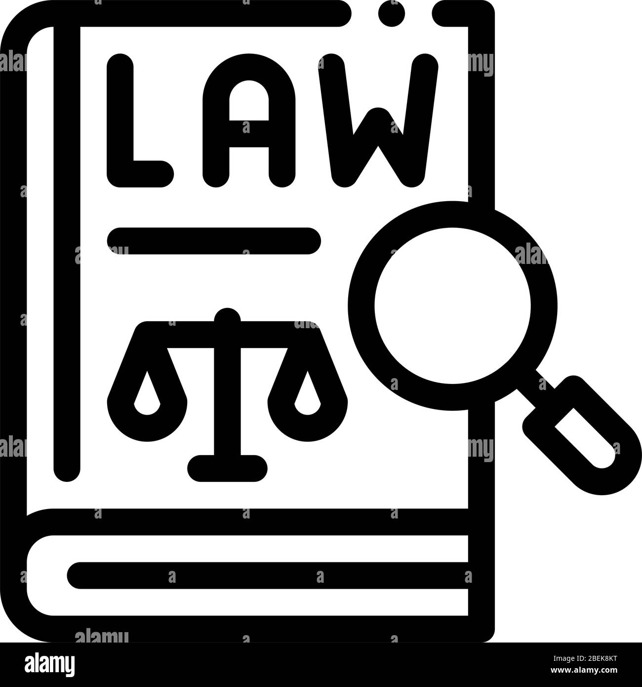 law of justice icon vector outline illustration Stock Vector Image ...